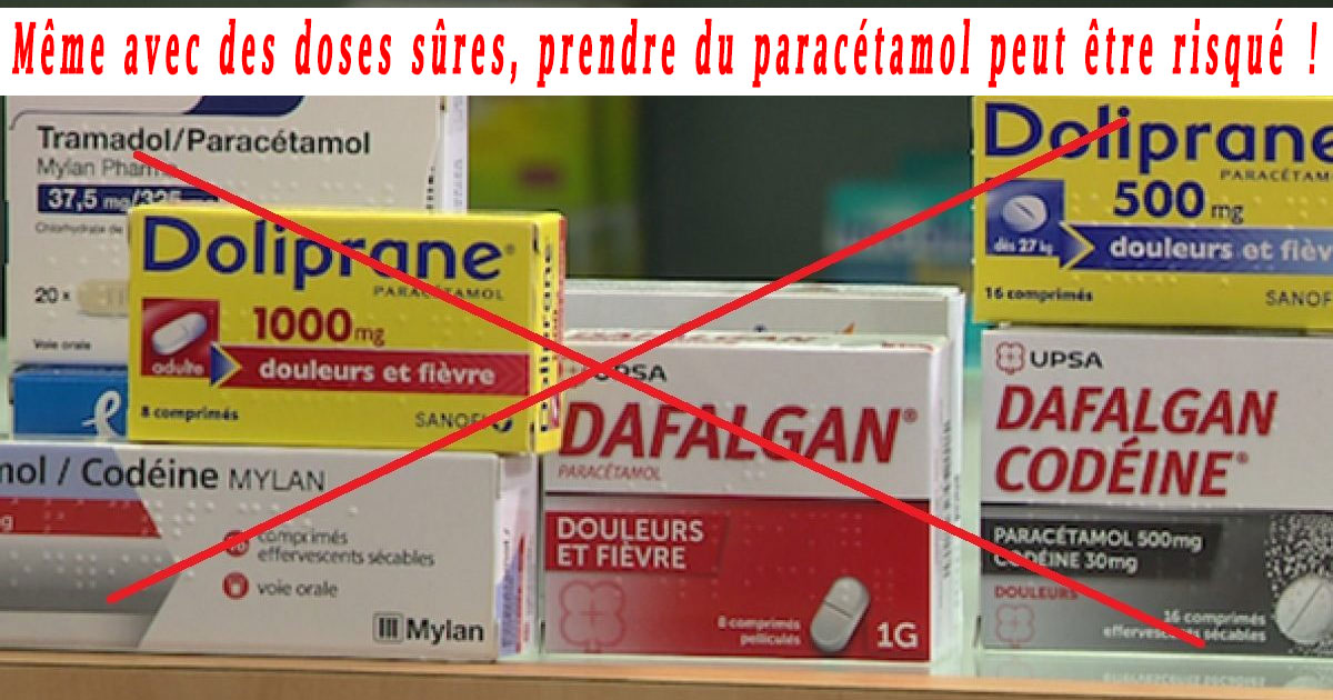 Même avec des doses sûres, prendre du paracétamol peut être risqué